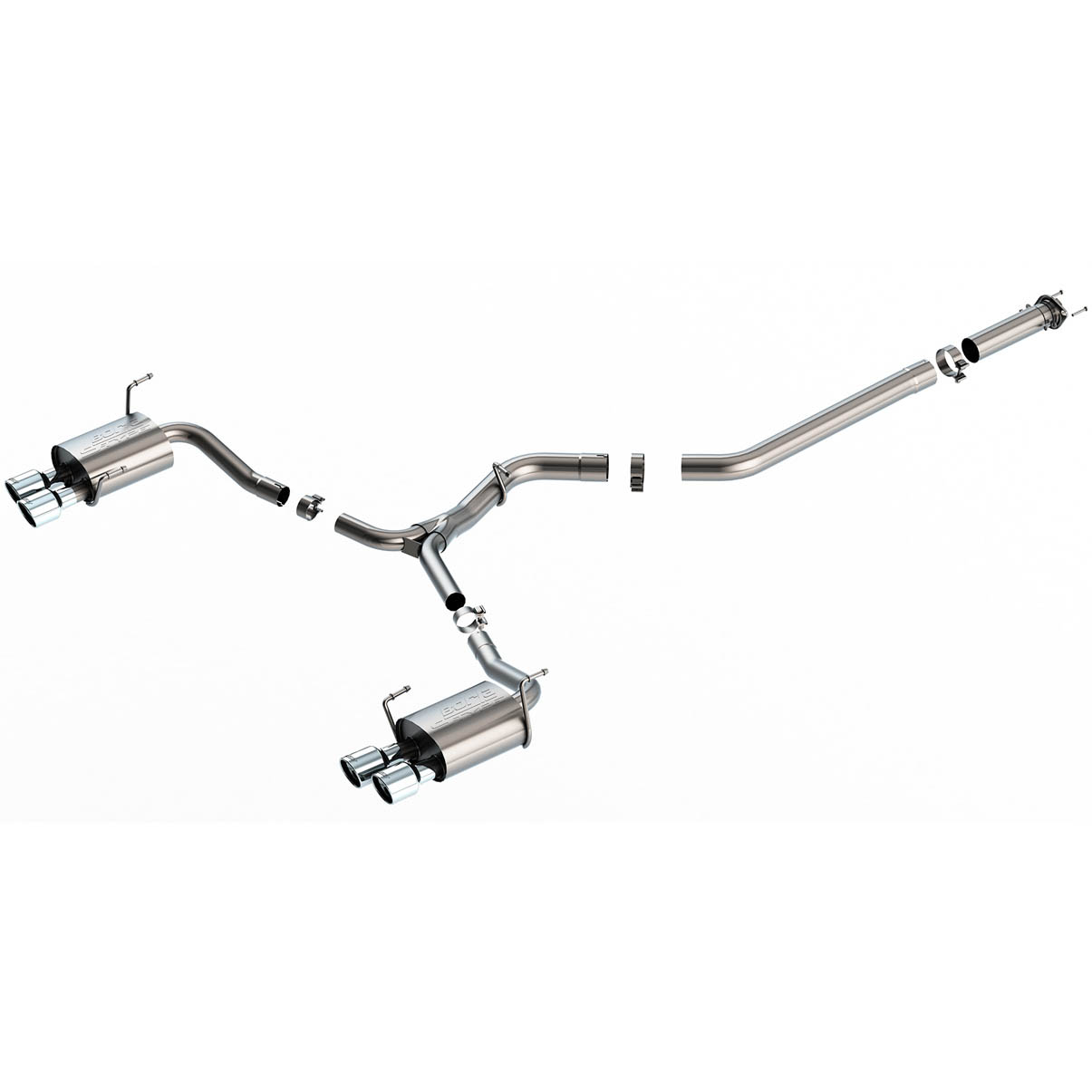 Borla S-Type Cat-Back Exhaust System (Polished Tips), 2022-2025 WRX