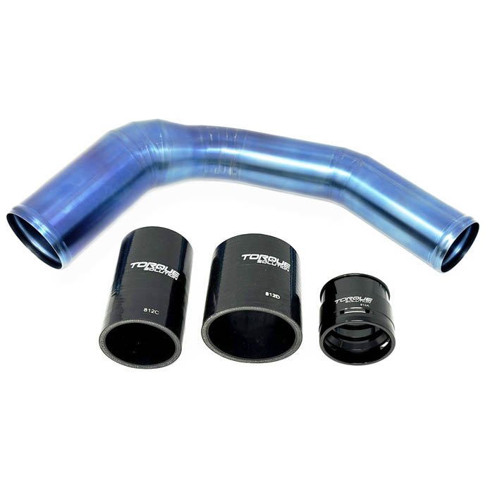 Torque Solution Titanium Top Mount Charge Pipe (Burnt Blue), '22-'25 WRX